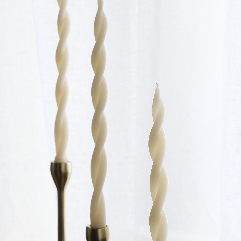 Double Twist Taper Candles (Set of 6) | West Elm UK